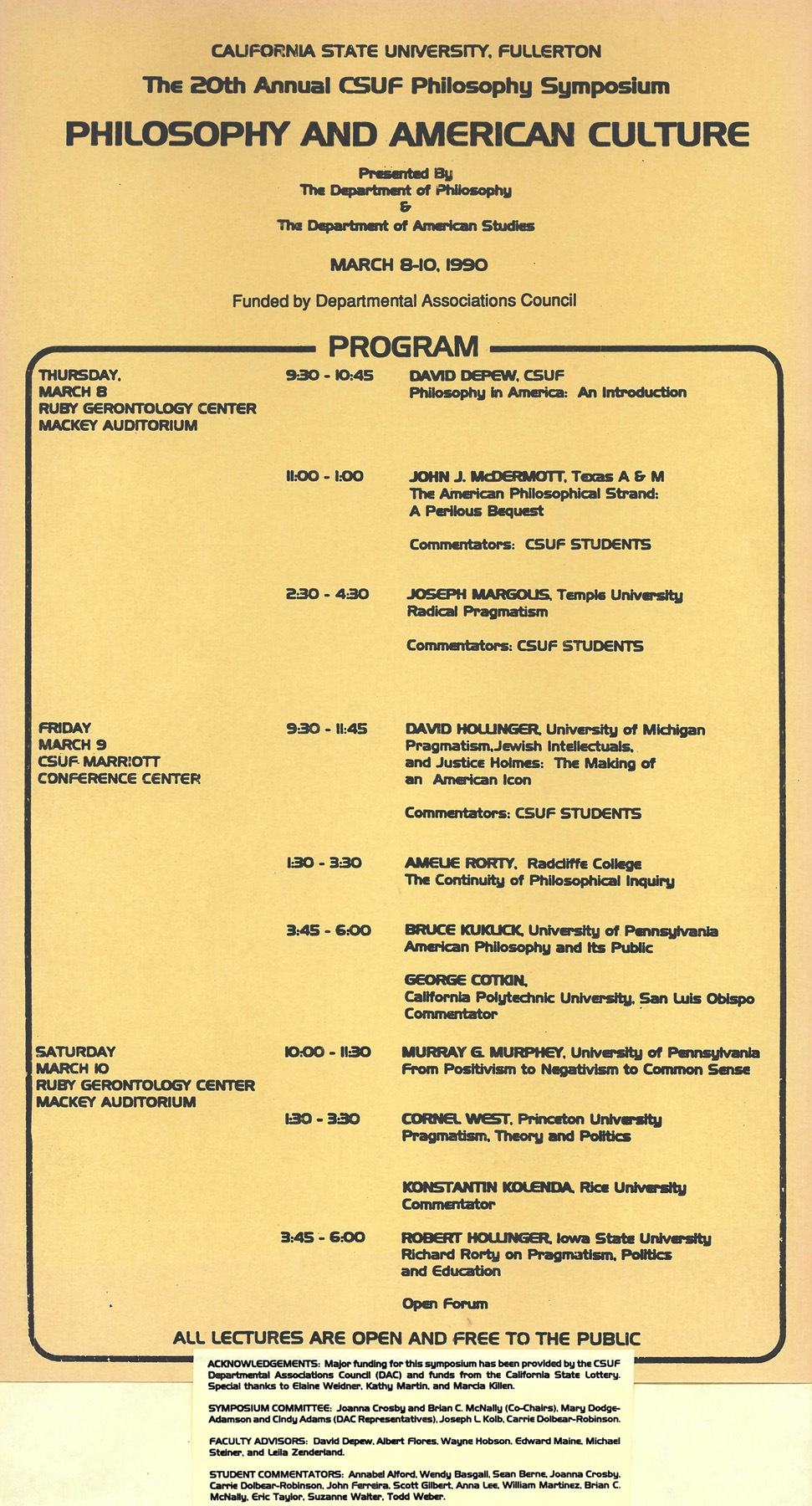 Philosophy Symposium Poster Archive | CSUF - Department of Philosophy